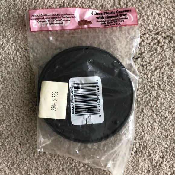 Coca Cola | Kitchen | Cocacola Deco Plastic Coasters | Poshmark